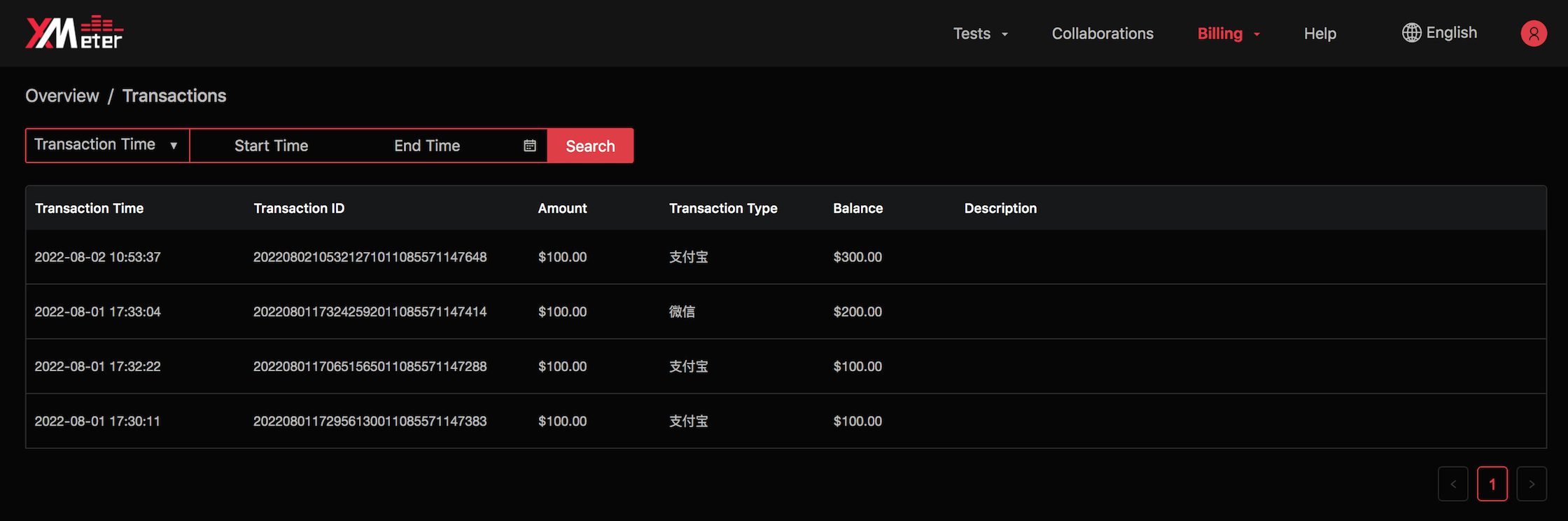 Billing Overview | XMeter Cloud Documentation